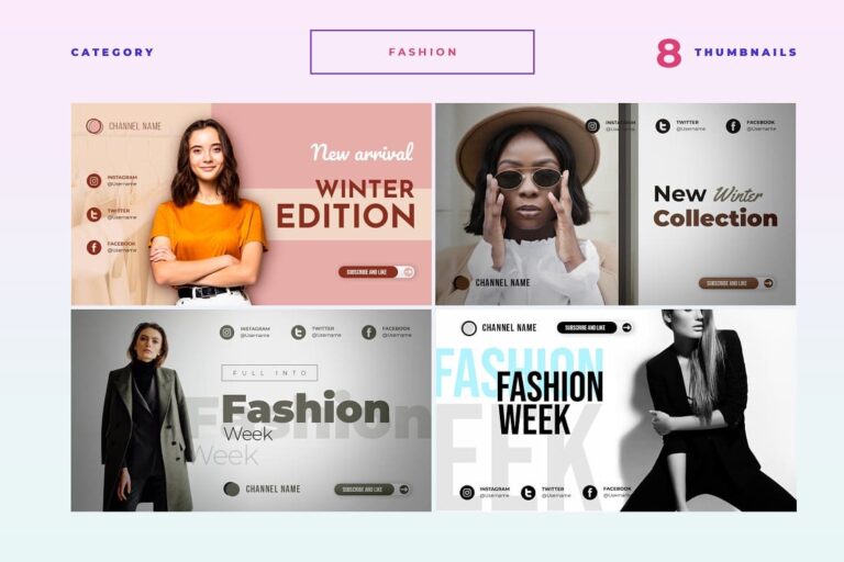 Youtube Thumbnail Bundle (50 PSD) – MasterBundles