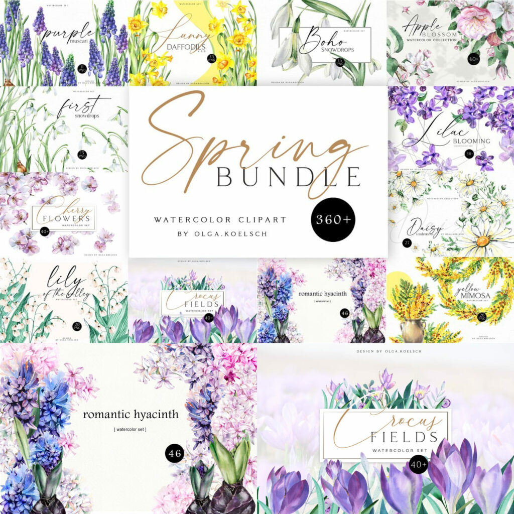 Spring Flowers Bundle – MasterBundles