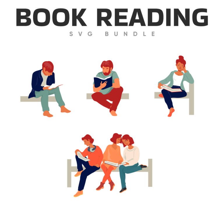 Book Reading SVG Bundle – MasterBundles
