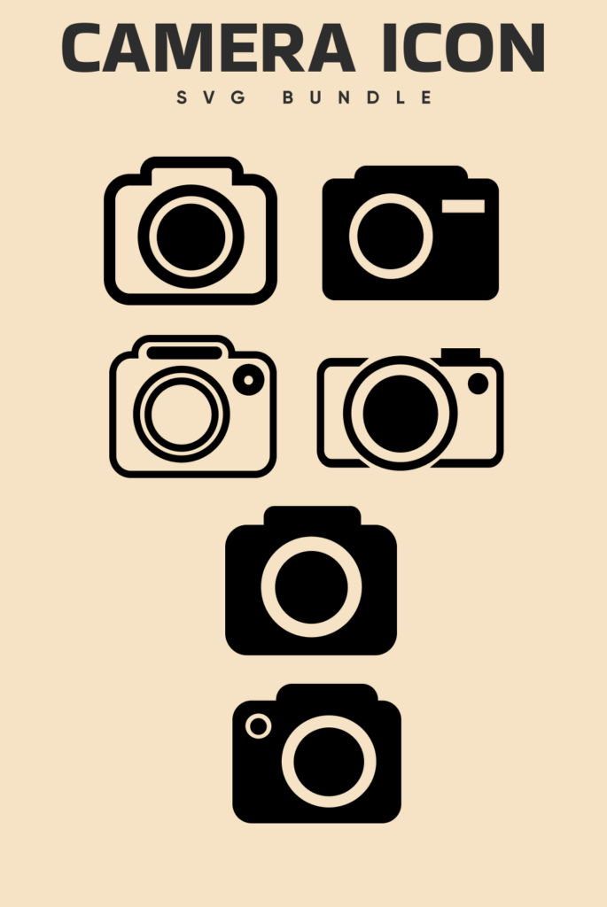 Camera Icon SVG Designs – MasterBundles