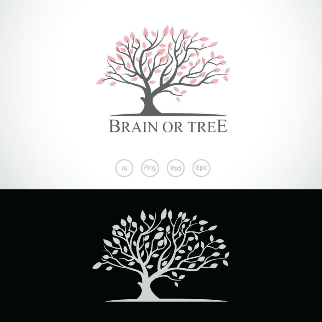 Tree logo design elements. green garden logo template - MasterBundles