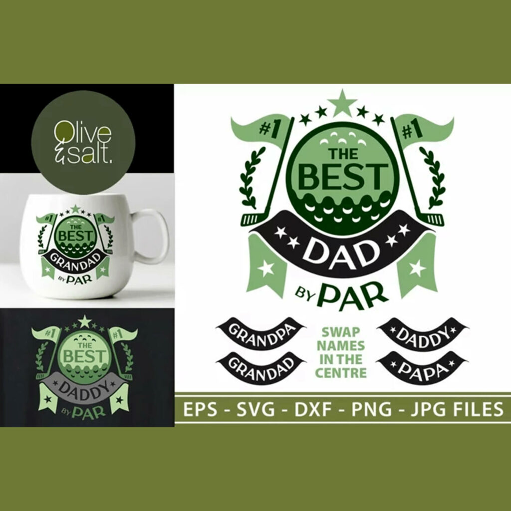 Fathers Day Golf SVG, Golf Dad SVG, Best Dad by Par SVG – MasterBundles