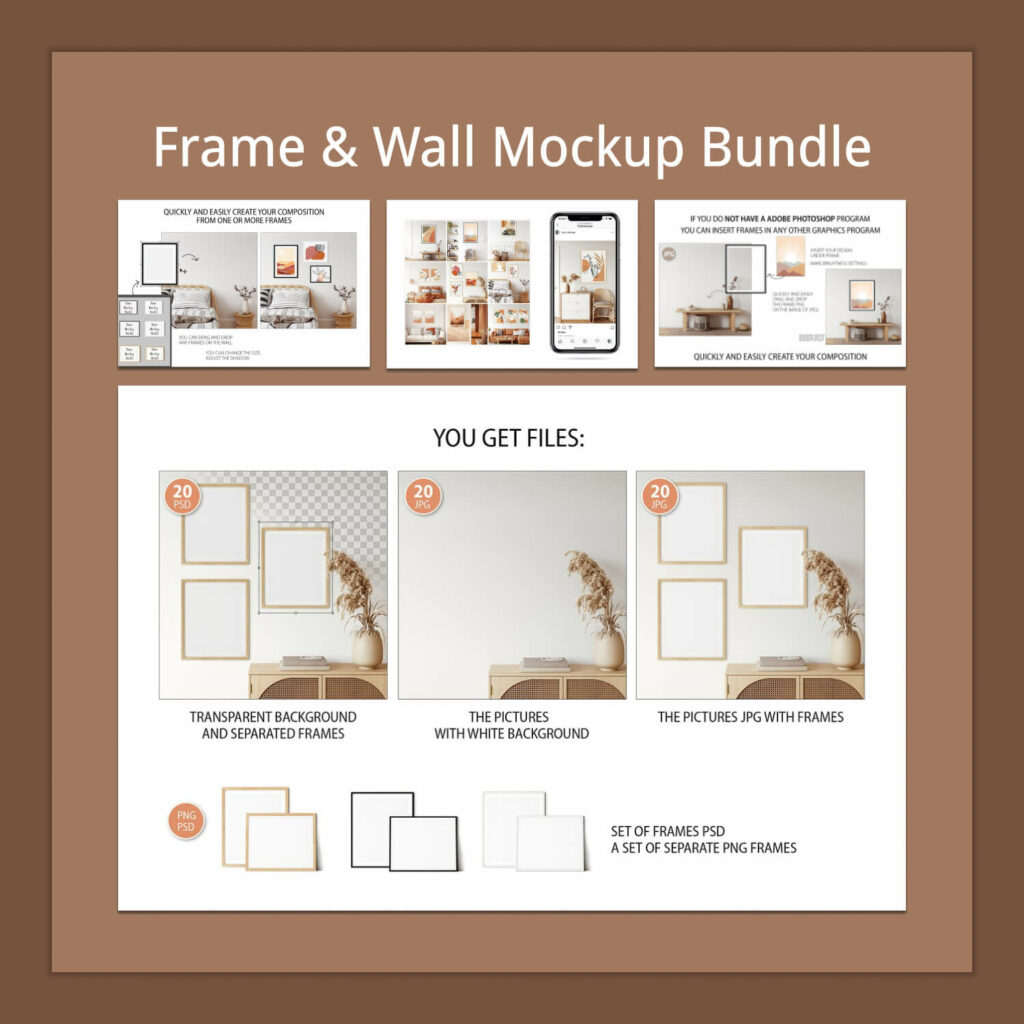 Frames & Walls Scandinavian Bundle | Master Bundles