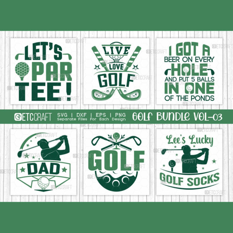 Golf SVG Bundle, Sports SVG, Logo Design Cut Files – MasterBundles