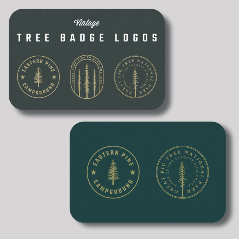 8 Vintage Tree Badge Logos – MasterBundles