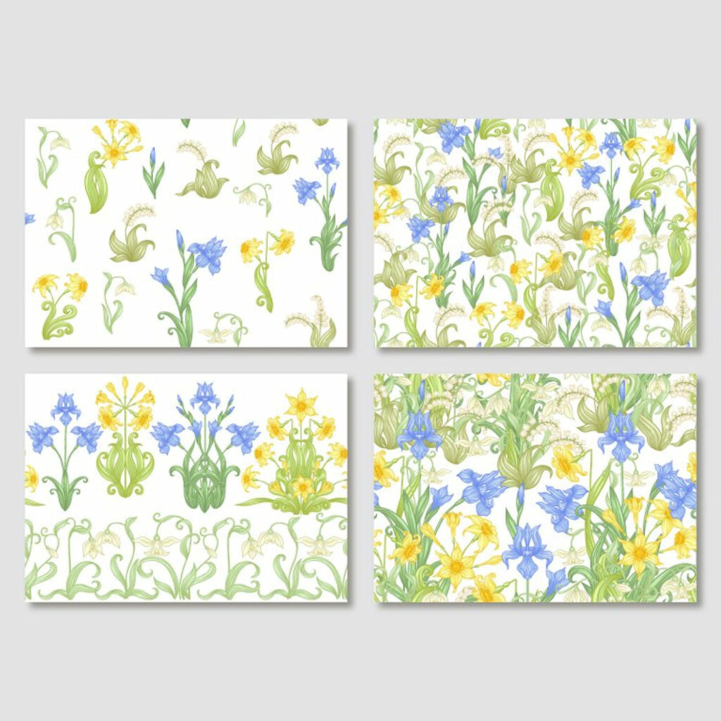 6 Spring Flowers Seamless Patterns – MasterBundles