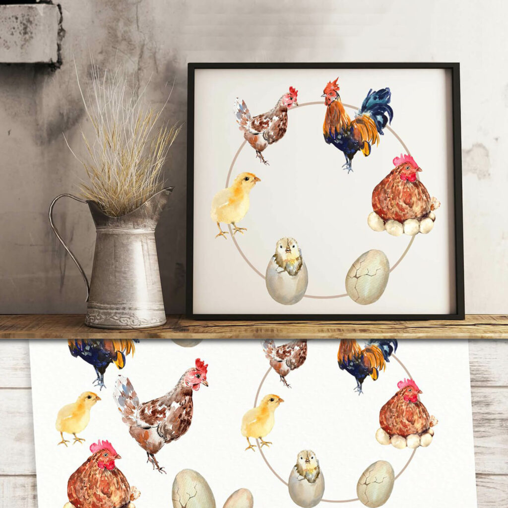 Chicken Life Cycle Clip Arts & Print – MasterBundles