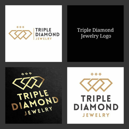 Triple Diamond Jewelry Logo – MasterBundles