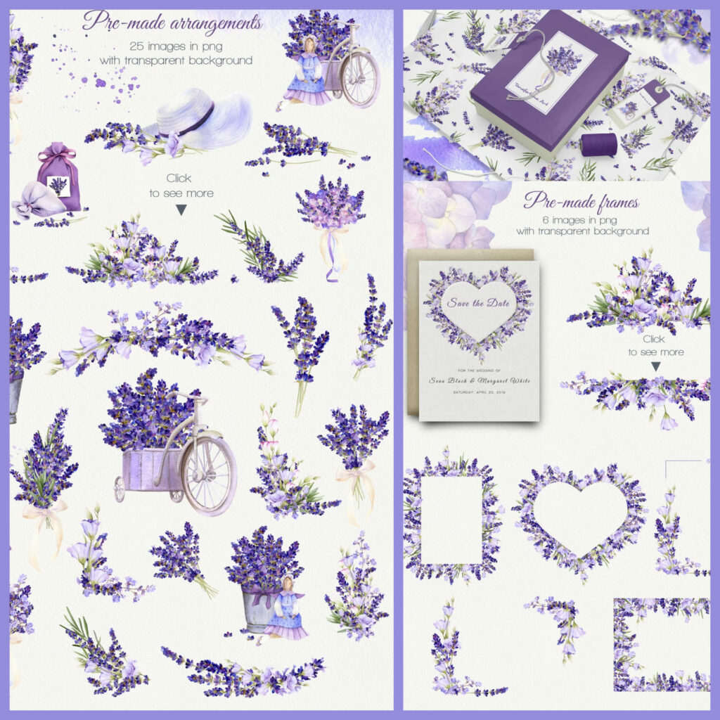 Lilac Provence Watercolor Collection – MasterBundles
