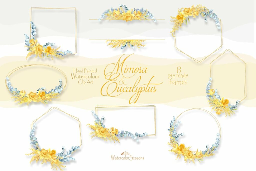Spring Flowers - Geometry Frames – MasterBundles