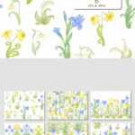 6 Spring Flowers Seamless Patterns | Master Bundles
