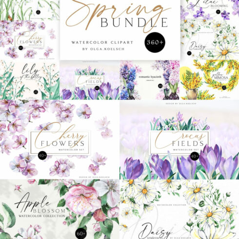 Spring Flowers Bundle | Master Bundles