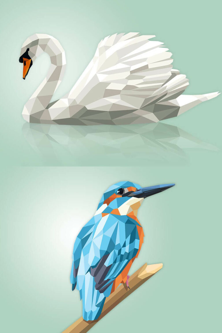 3 Birds Polygon Style – MasterBundles