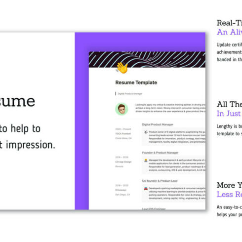 Modern Resume CV Notion Template | Master Bundles