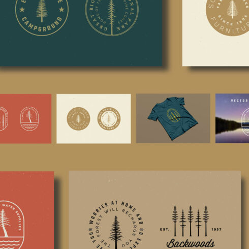 8 Vintage Tree Badge Logos | Master Bundles