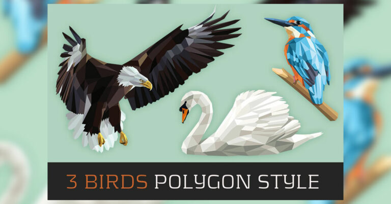 3 Birds Polygon Style – MasterBundles