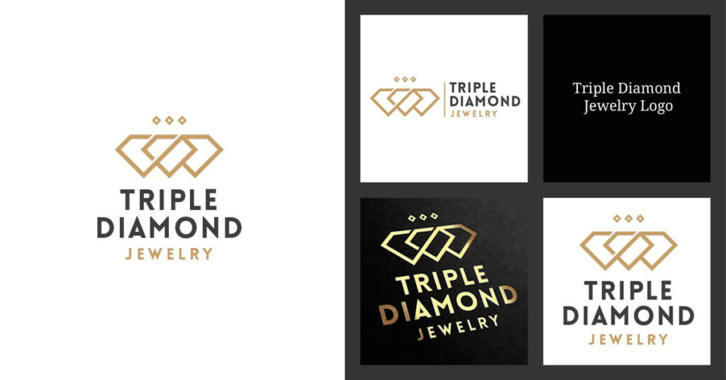 Triple Diamond Jewelry Logo – MasterBundles