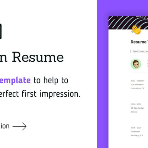 Modern Resume CV Notion Template | Master Bundles