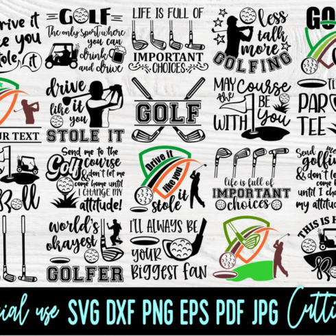 Golf SVG Bundle, Golf Svg Cut Files, Golf Club SVG | Master Bundles