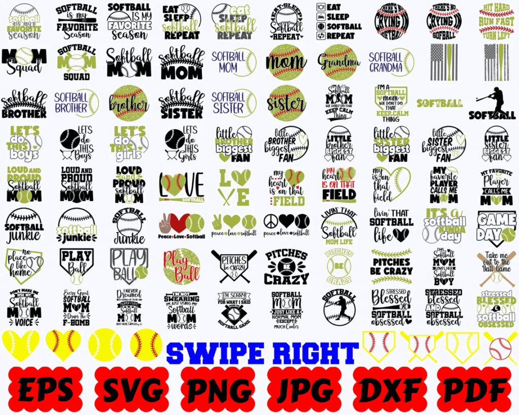 100 Softball SVG Bundle | Softball Mom SVG – MasterBundles