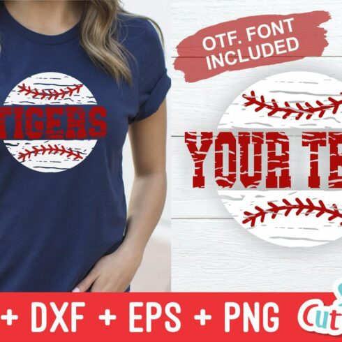 Baseball SVG | Distressed Split Baseball | Softball | Shirt | MasterBundles