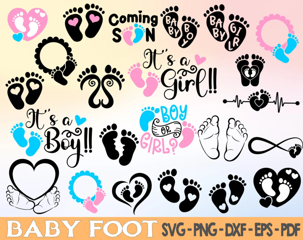 165+ Designs Baby Feet Layered Svg Pack – MasterBundles