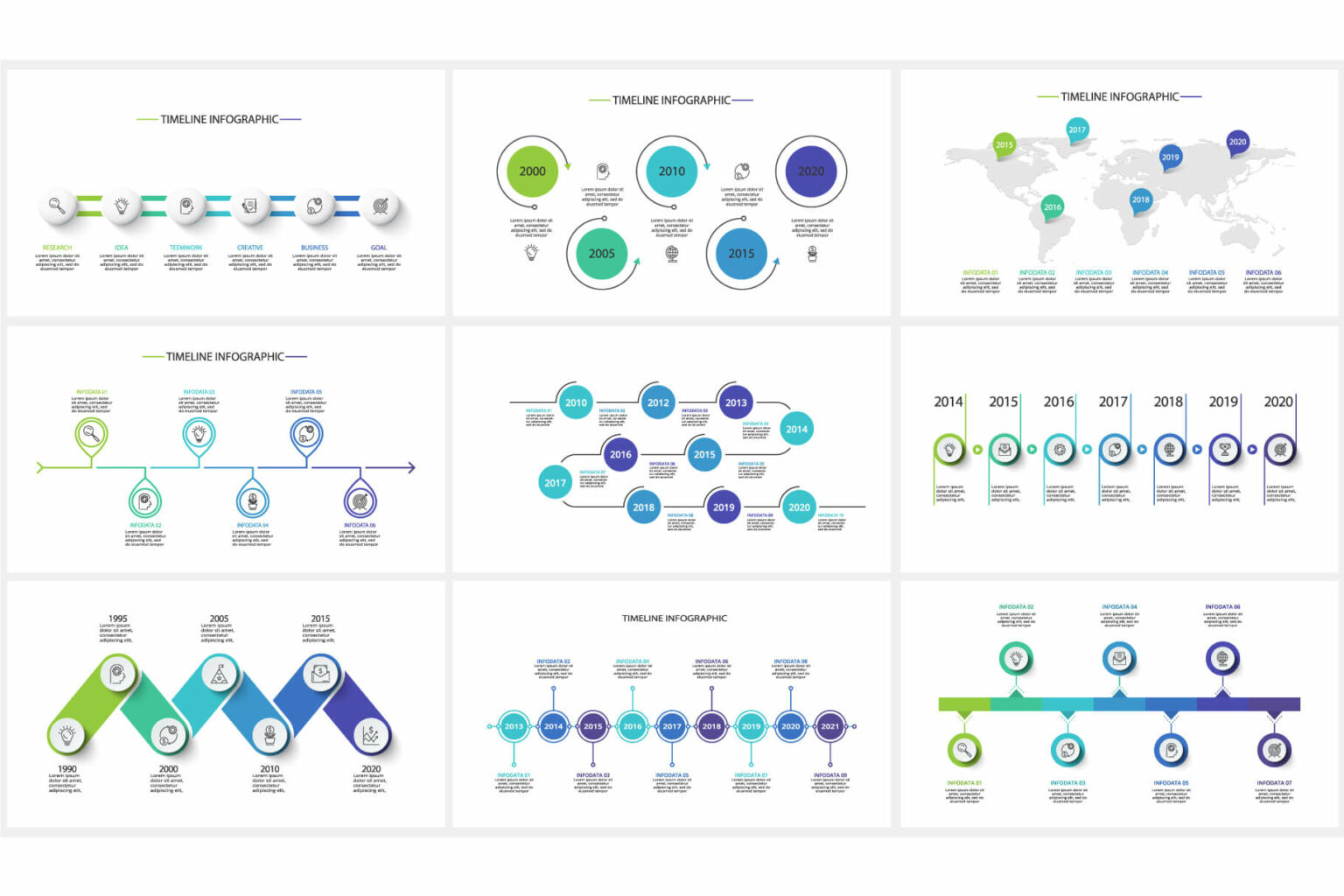 Timeline Animated Infographics – MasterBundles