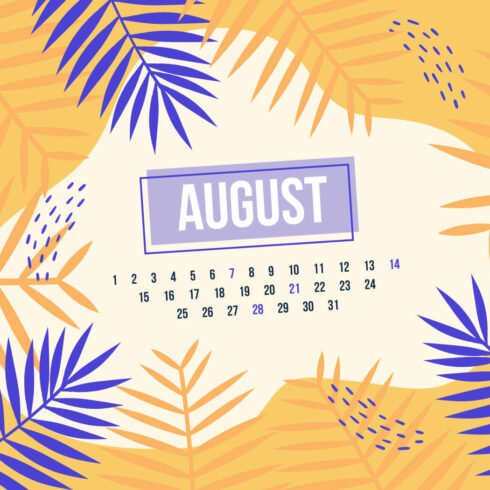 Free Editable August Printable Calendar | Master Bundles
