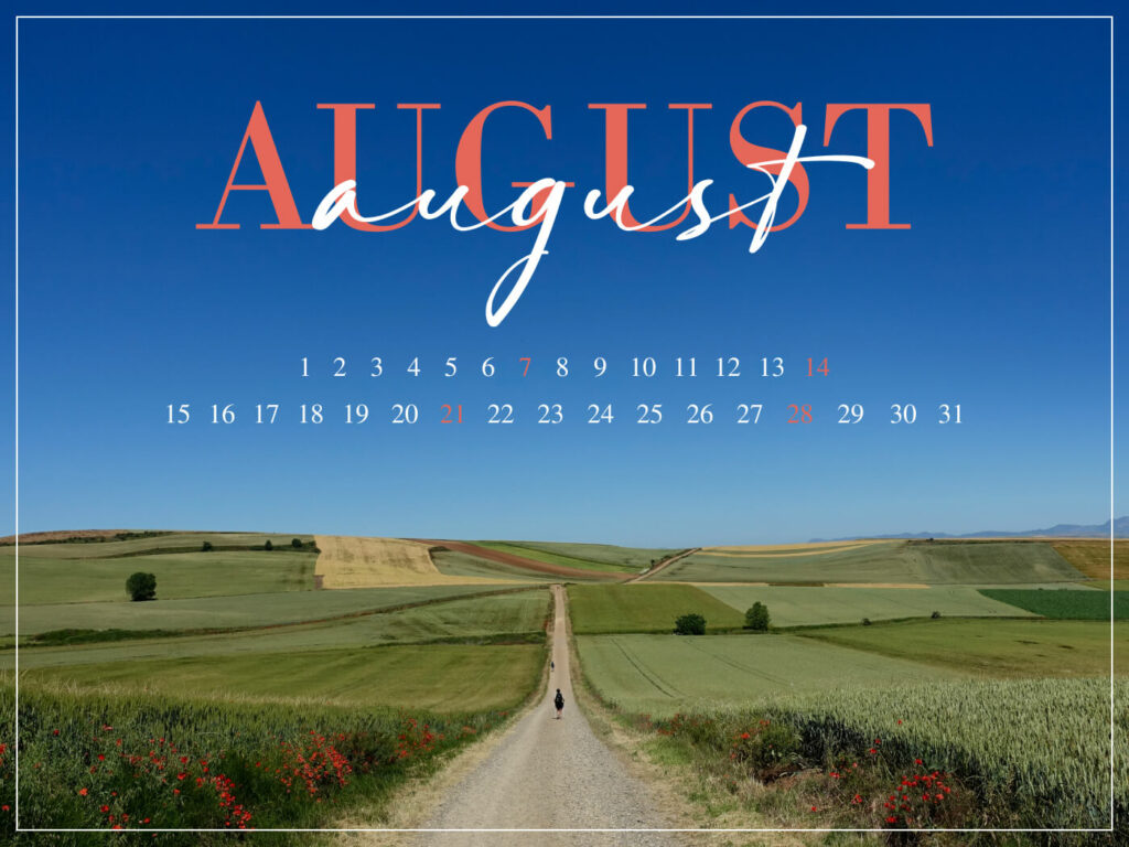 Free Editable Calendar Road In Fields – MasterBundles