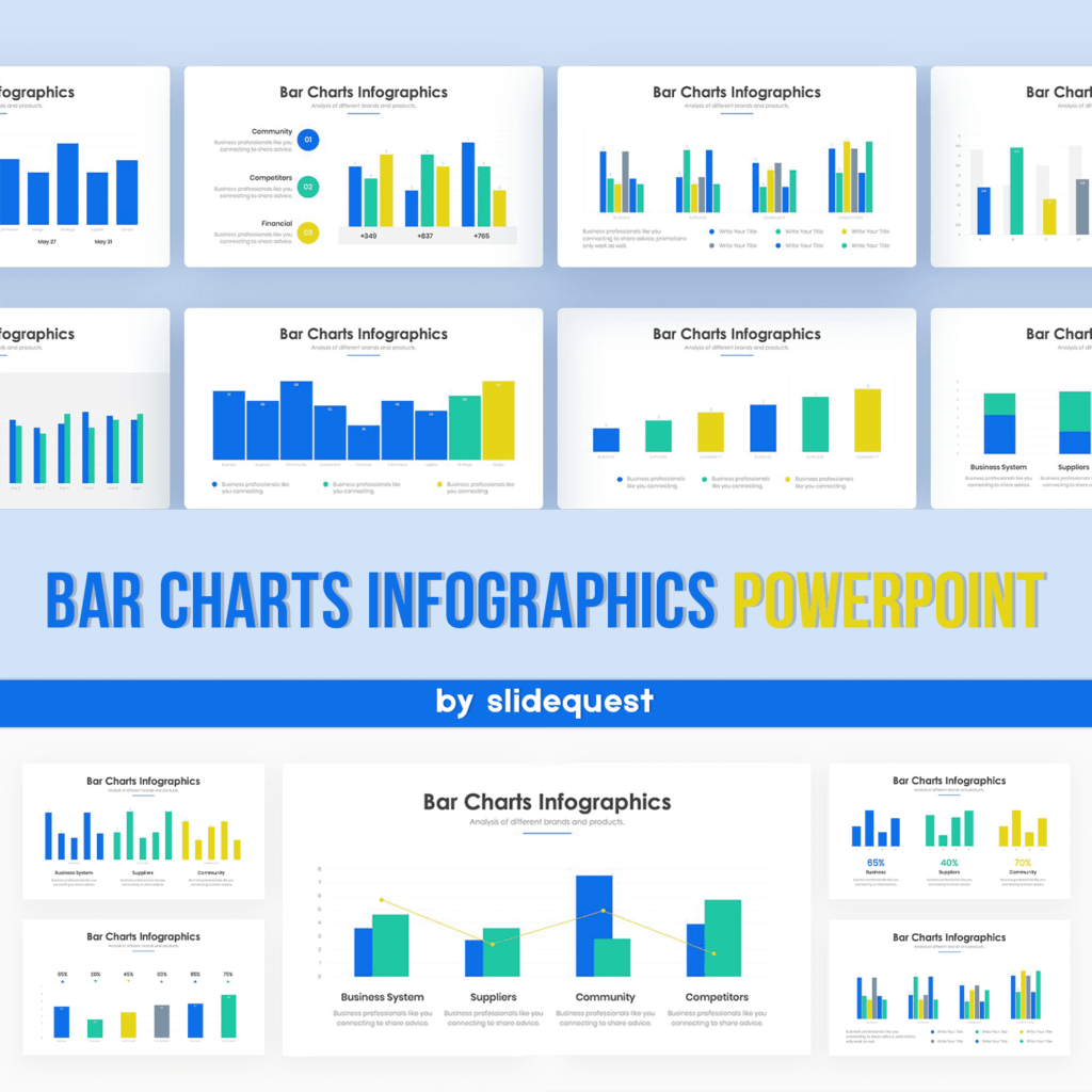 Bar Charts Infographics PowerPoint Template – MasterBundles