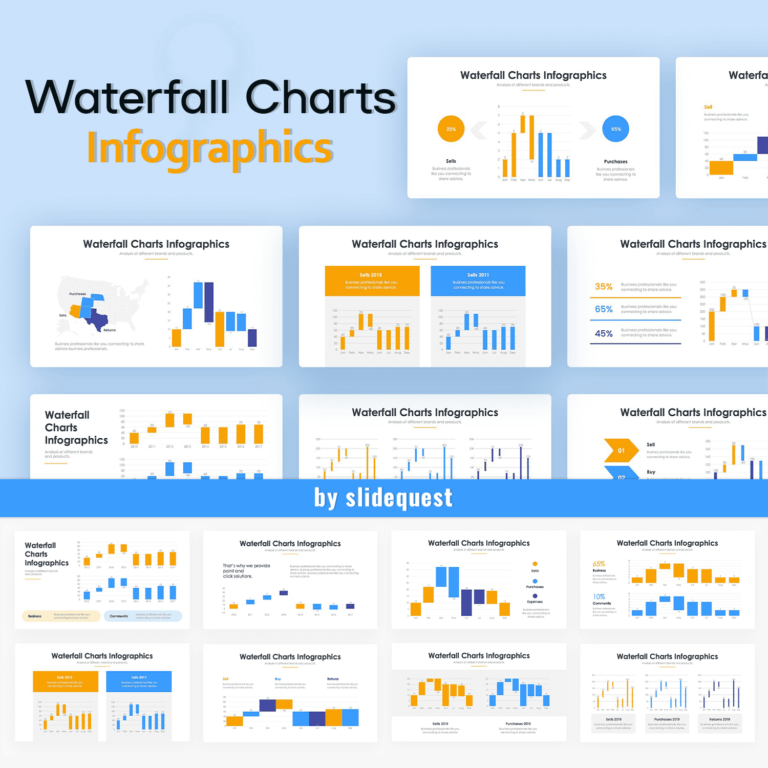 Waterfall Charts Infographics – MasterBundles