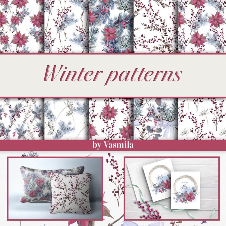 10 Winter Patterns: Christmas Seamless Patterns – MasterBundles