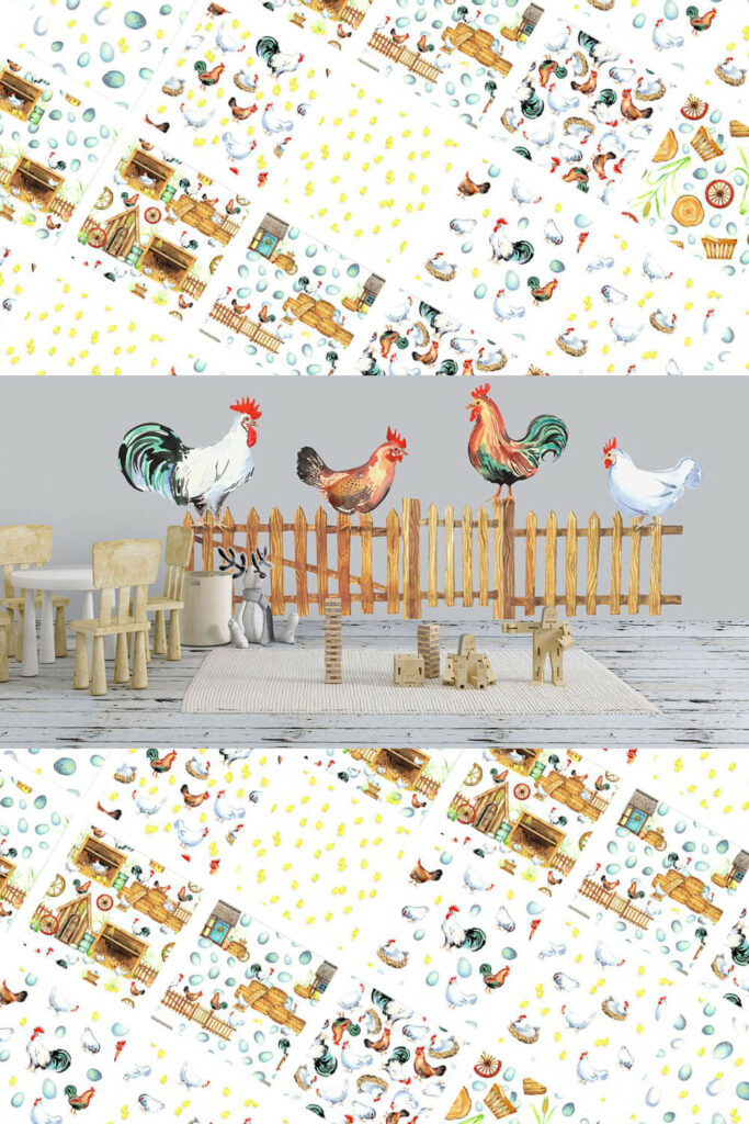 Happy Chicken Illustrations – MasterBundles