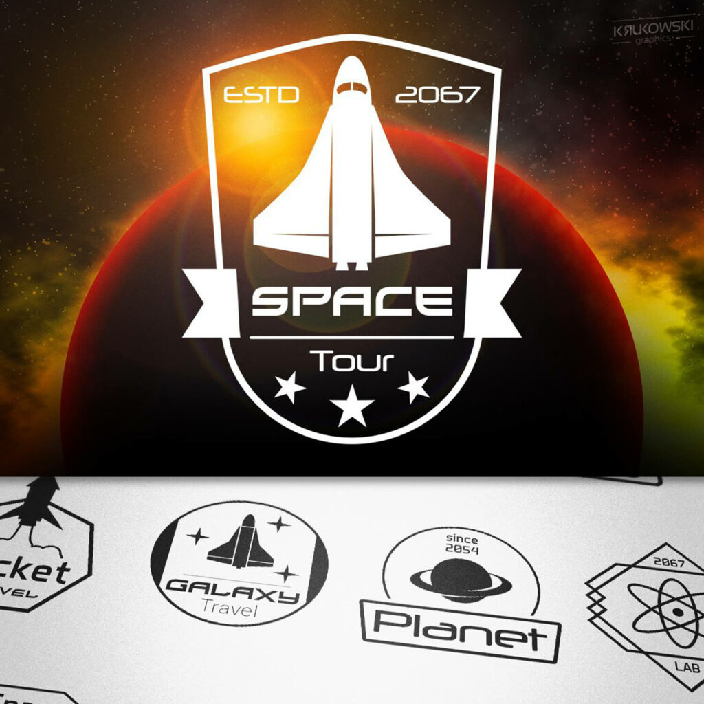 Space Sci-Fi Emblems Badges Logos – MasterBundles