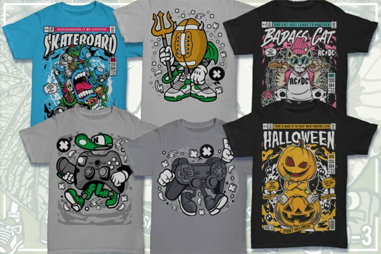 100 Cartoon T-shirt Designs Bundle – MasterBundles