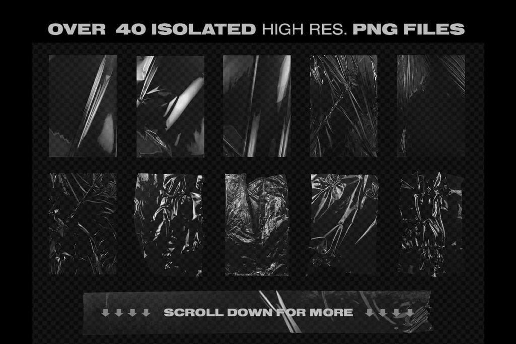 100 Plastic Wrap Textures – MasterBundles