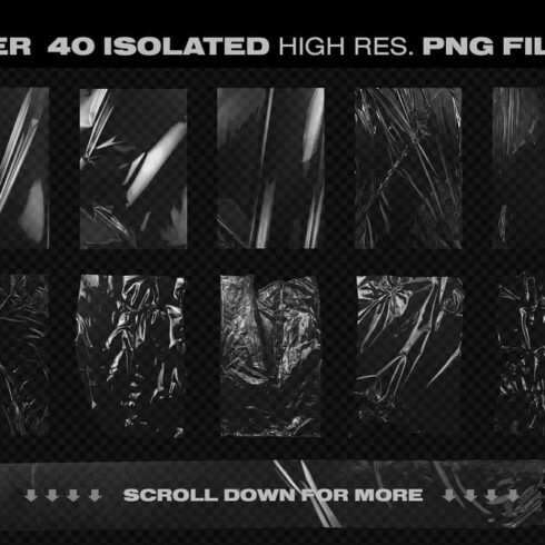 100 Plastic Wrap Textures | Master Bundles