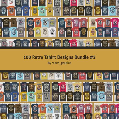 100 Retro Tshirt Designs Bundle #2 – MasterBundles