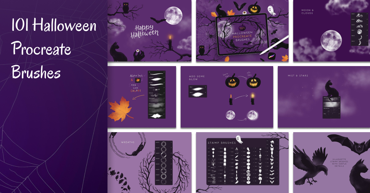 101 Halloween Procreate Brushes – MasterBundles