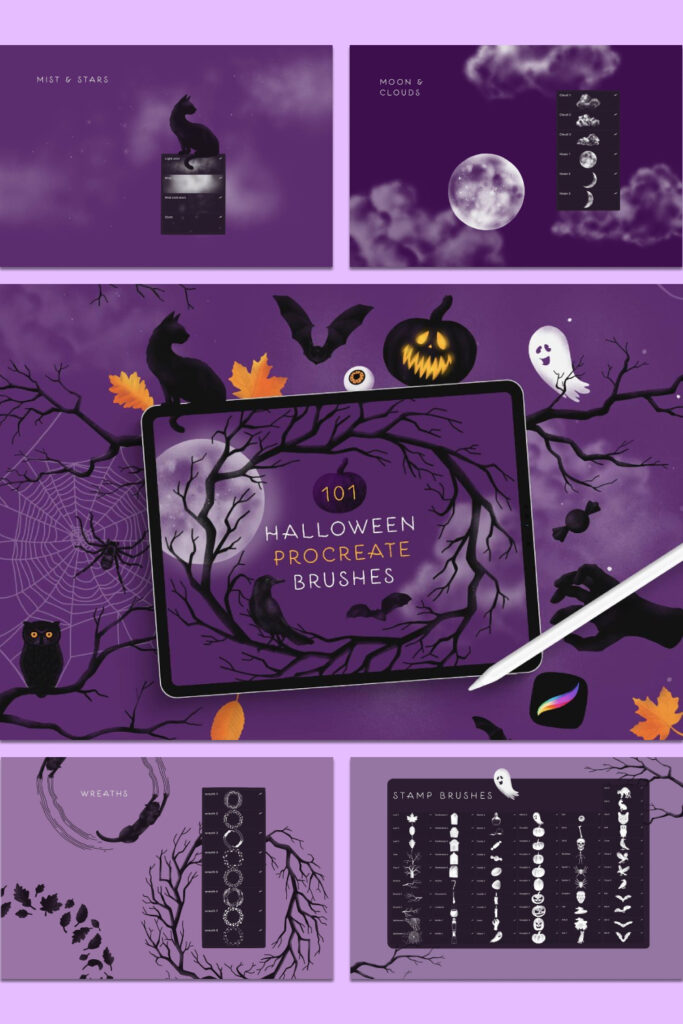 101 Halloween Procreate Brushes – MasterBundles