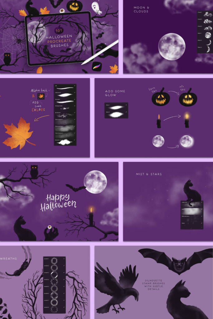 101 Halloween Procreate Brushes – MasterBundles