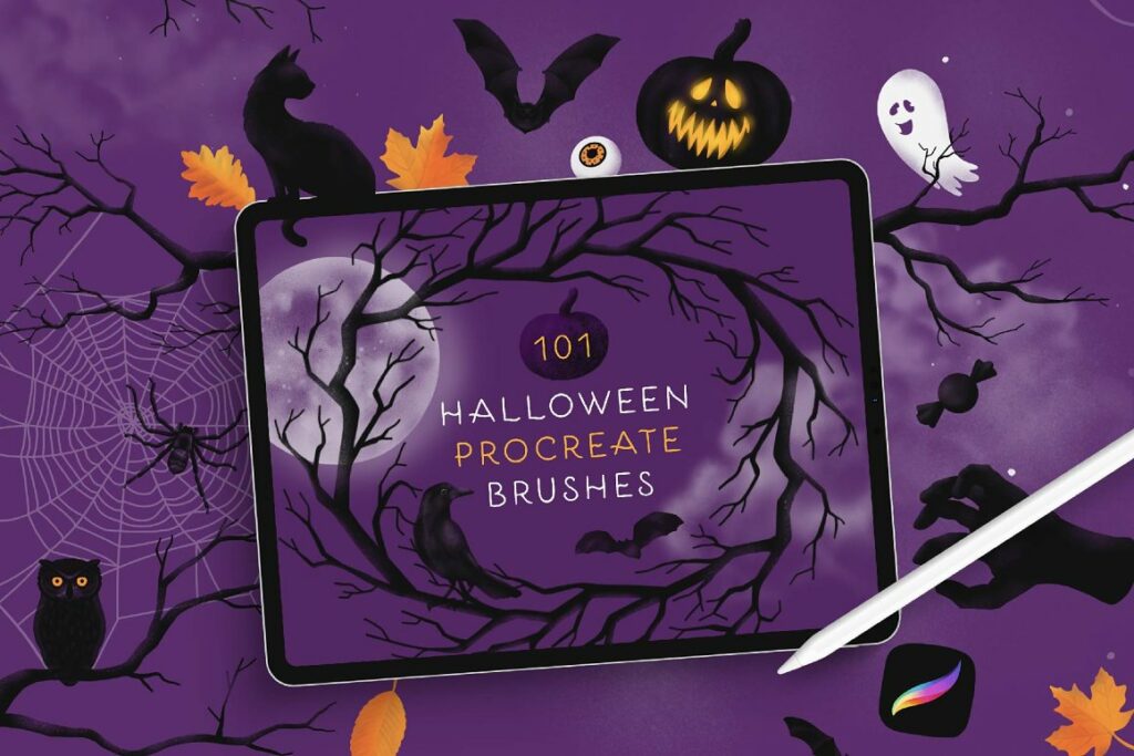101 Halloween Procreate Brushes – MasterBundles