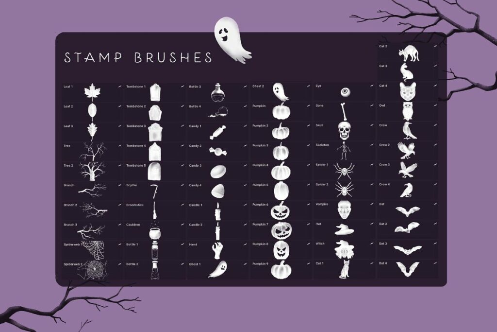 101 Halloween Procreate Brushes – MasterBundles