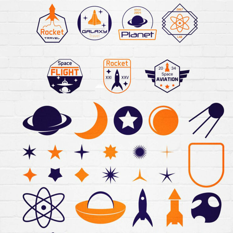 Space Sci-Fi Emblems Badges Logos – MasterBundles