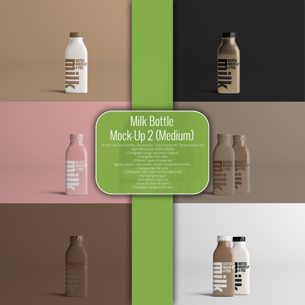 Milkshake Bottle Mock-Up – MasterBundles