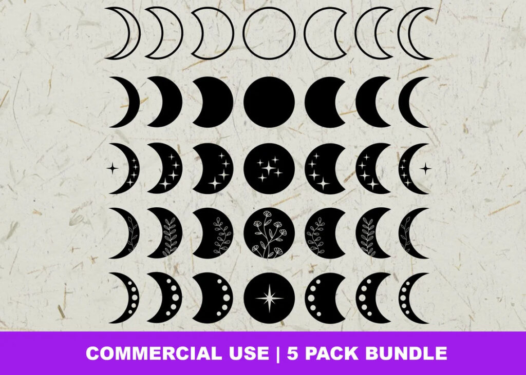 Moon Phase SVG Bundle – MasterBundles