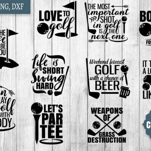 Golf SVG Bundle, Golfer Quote Cut Files, Golf Quote SVGs | Master Bundles