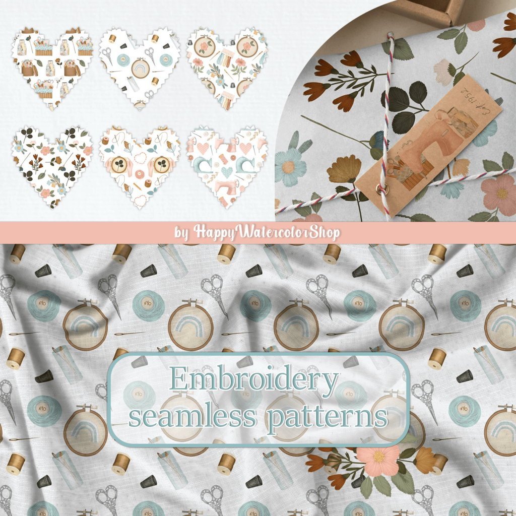 Embroidery Seamless Patterns – MasterBundles