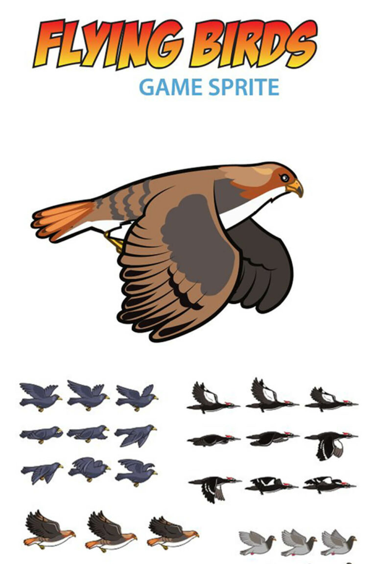 Flying Bird Game Sprite – MasterBundles