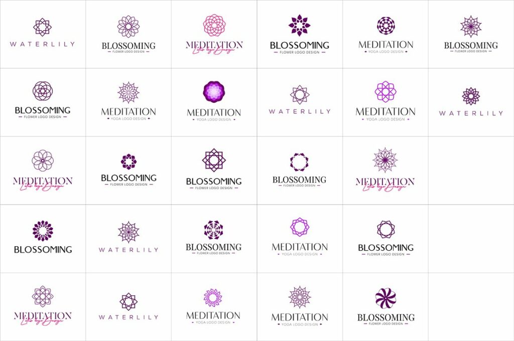 Water Lily Lotus Logo Bundle – MasterBundles